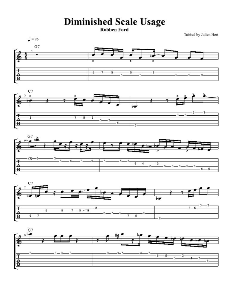 Robben Ford Diminished Scale Usage | PDF