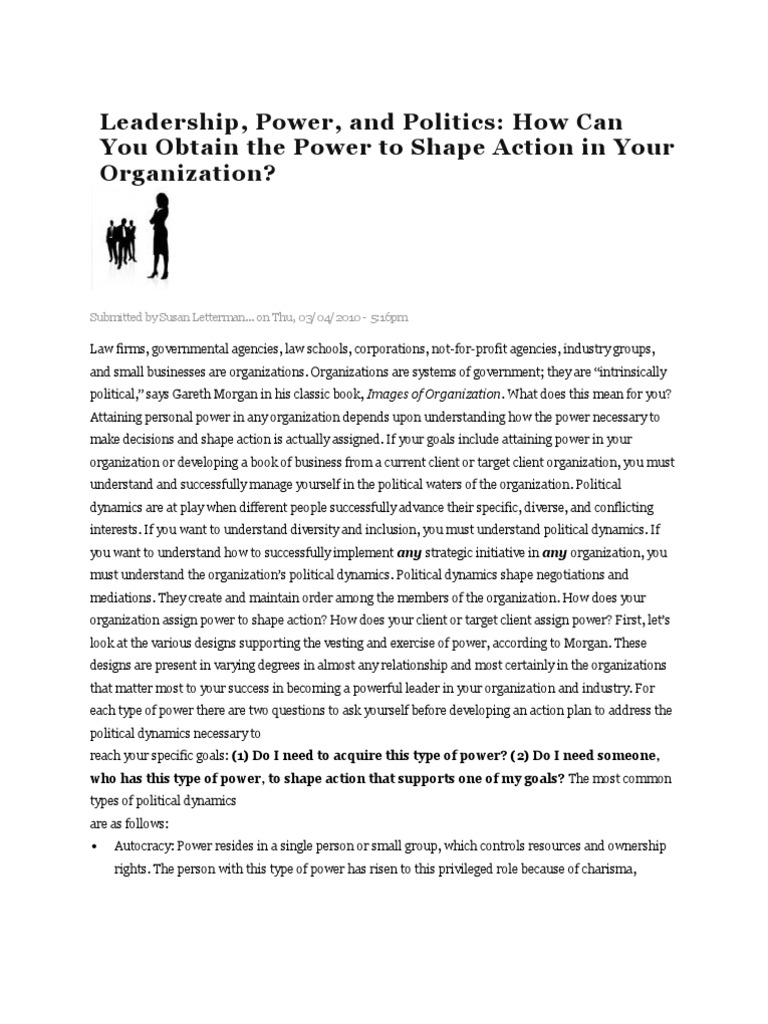Leadership, Power, and Politics: How Can You Obtain The Power To Shape ...