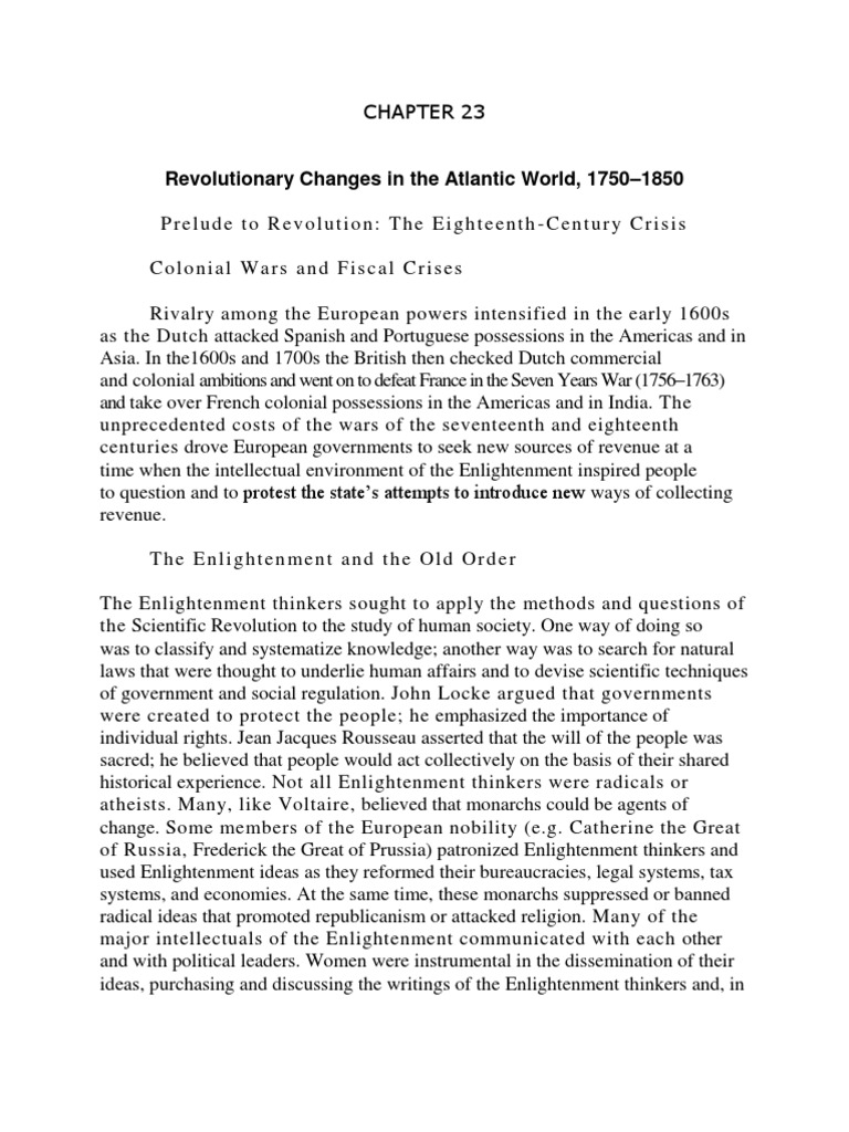 Chapter 23 AP World History Notes | PDF | French Revolution | Thirteen ...