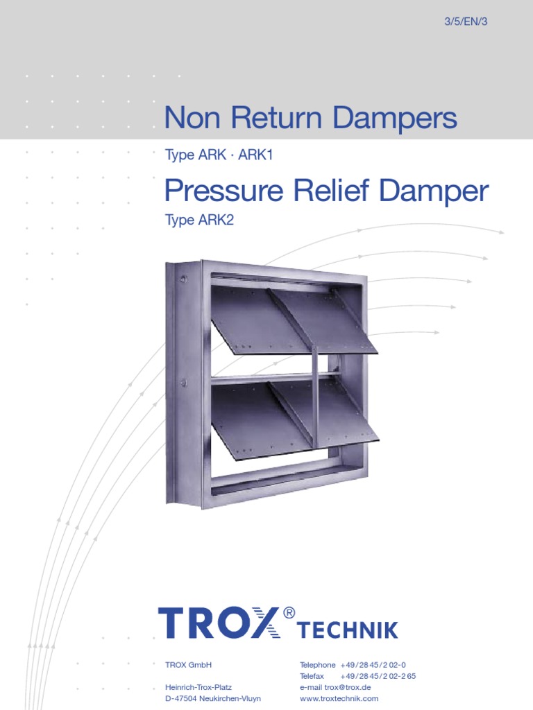 3 - 5 - Ark - Non Return Damper | PDF | Duct (Flow) | Pressure