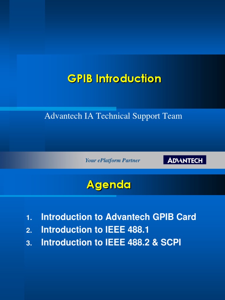 Advantech GPIB Card & IEEE 488 Guide | PDF | Computer Networking ...