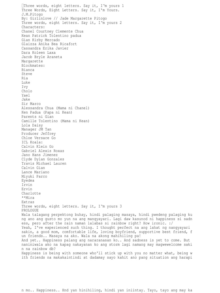 3 Words, 8 Letters | PDF