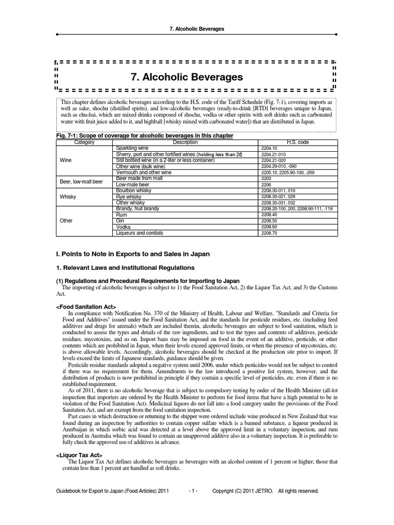 Alcohol HS Code | PDF | Packaging And Labeling | Nutrition