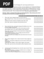 MSLQ: Student Learning Motivation Survey | PDF | Self-Improvement