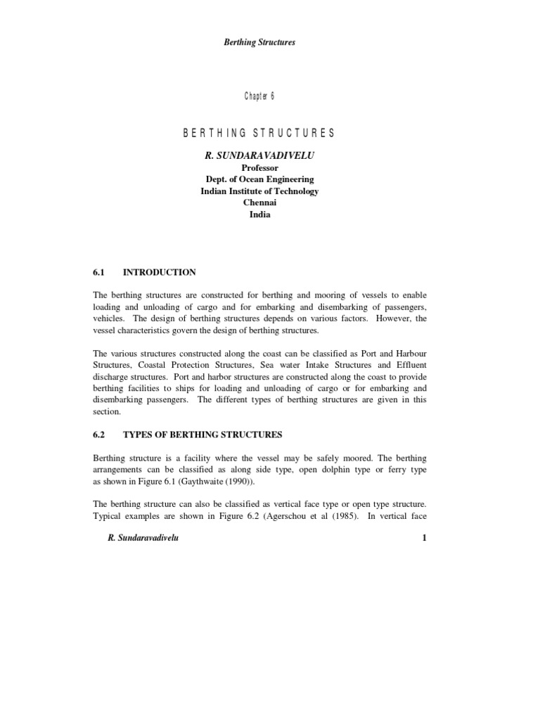 Berthing Structures | Download Free PDF | Wharf | Deep Foundation