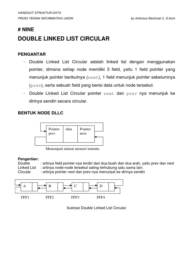Double Linked List Circular | PDF