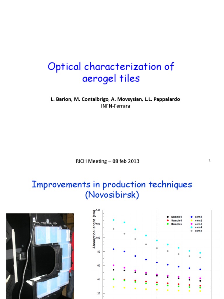 Optical Characterization of Aerogel Tiles | PDF | Foreign Language Studies
