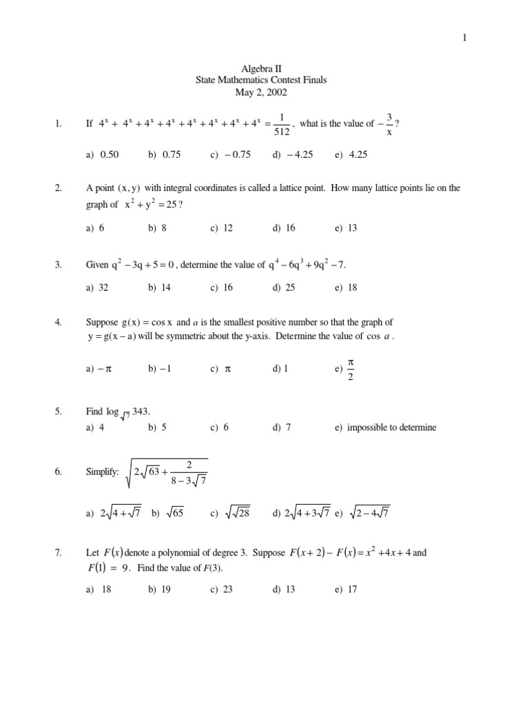 Algebra 2 Question | Sine | Trigonometric Functions