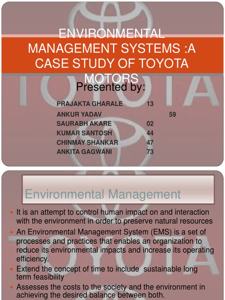 Toyota's Environmental Management Case Study | PDF | Hybrid Vehicle ...