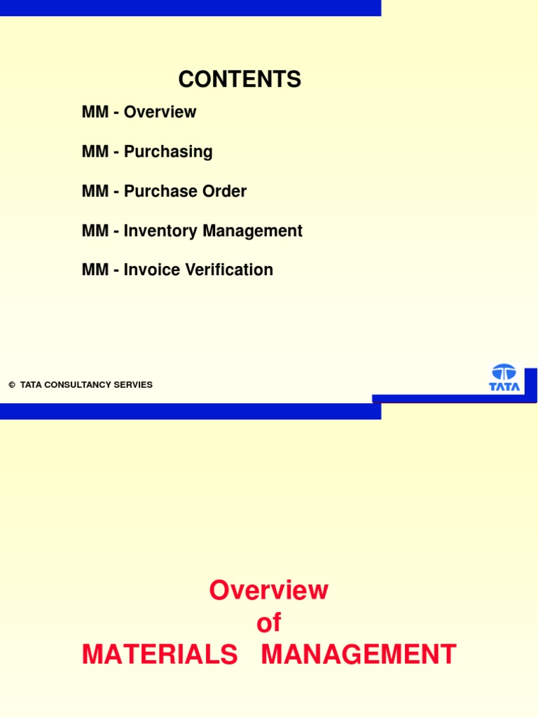 Material Management | PDF | Inventory | Invoice