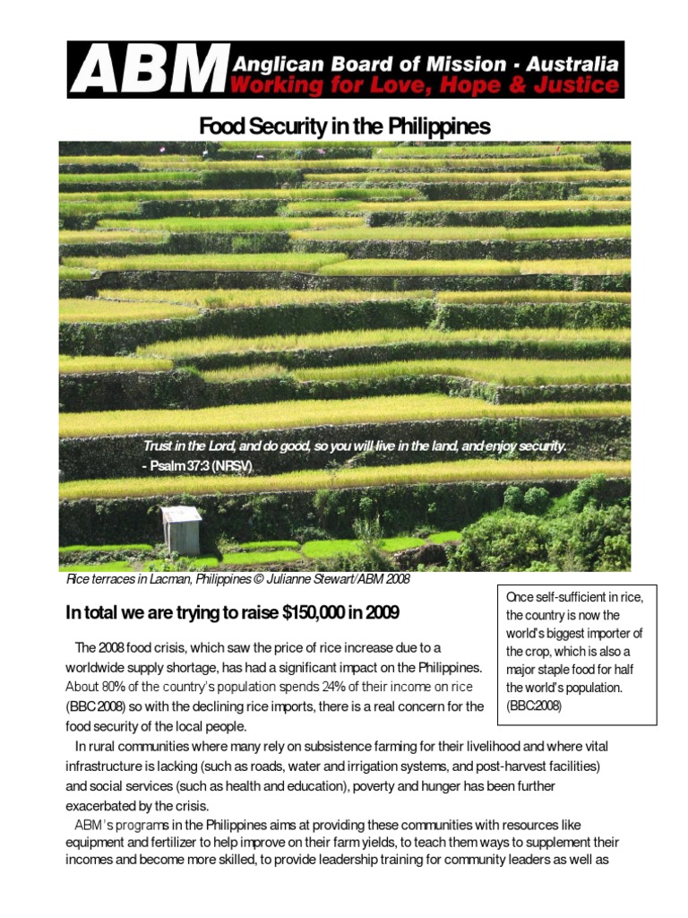 Philippines Food Security | PDF | Food Security | Rice