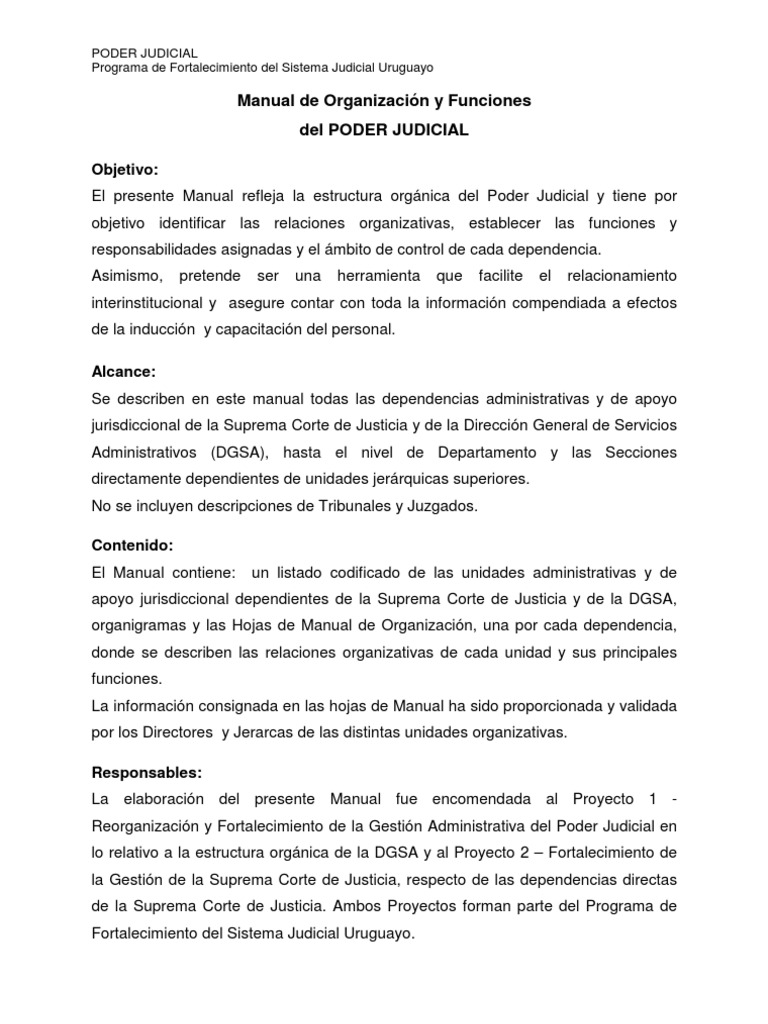 Manual de Organizaci N y Funciones PDF | PDF | Planificación | Presupuesto