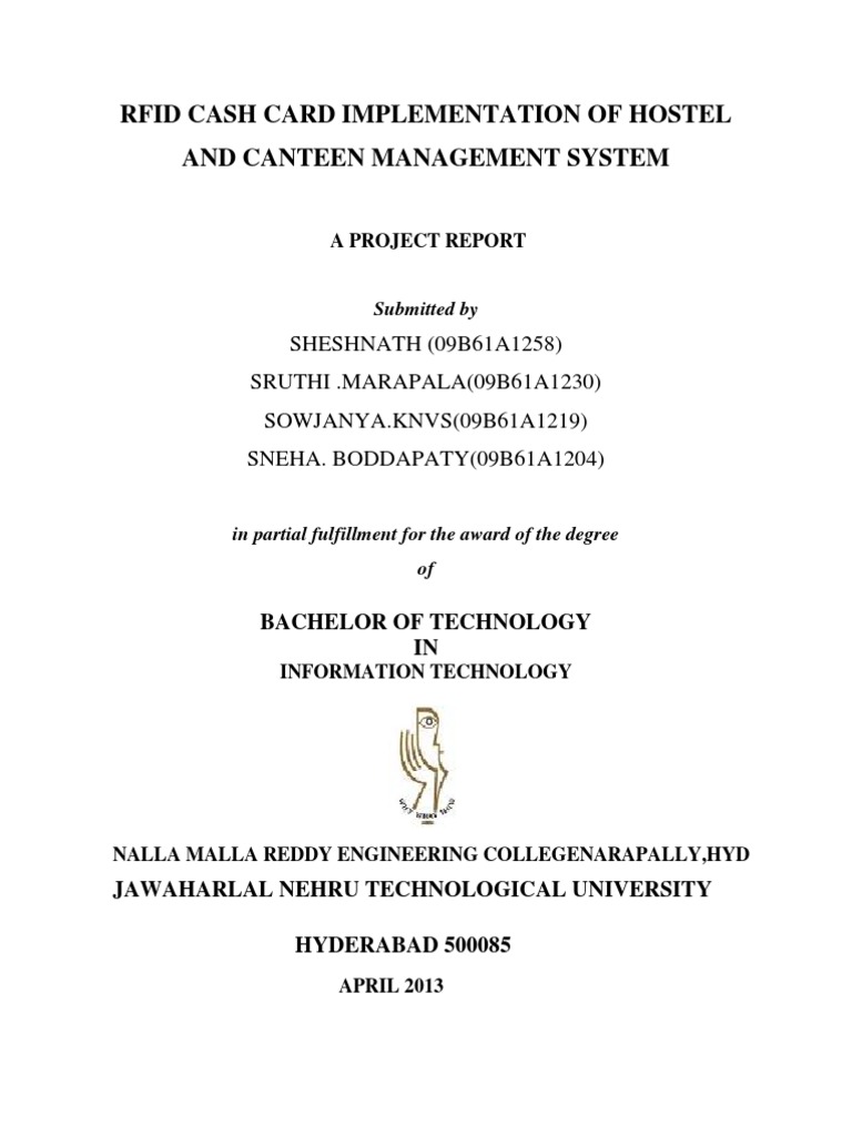 RFID Canteen Management System Report | PDF | Computing | Systems ...