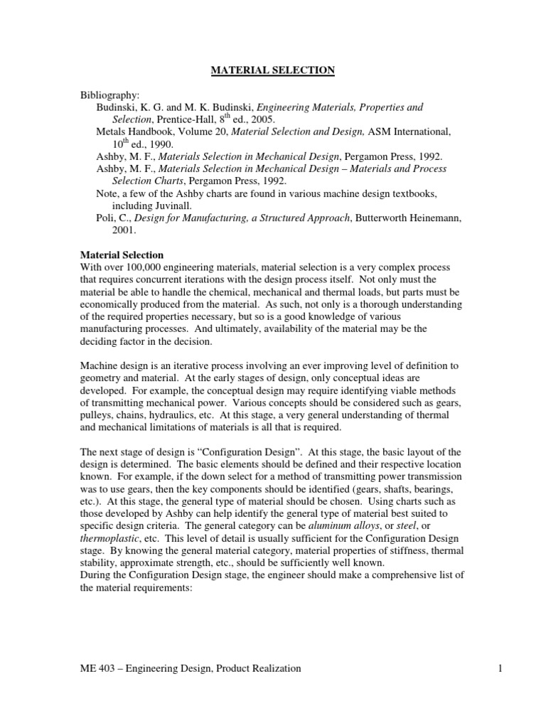Material Selection | PDF | Engineering Design Process | Corrosion