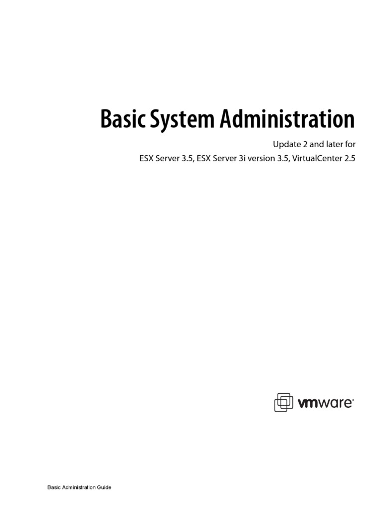 Vi3!35!25 U2 Admin Guide | PDF | V Mware | Virtual Machine