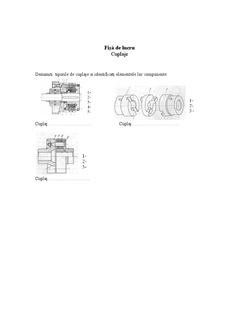 Fisa de Lucru Cuplaje | PDF