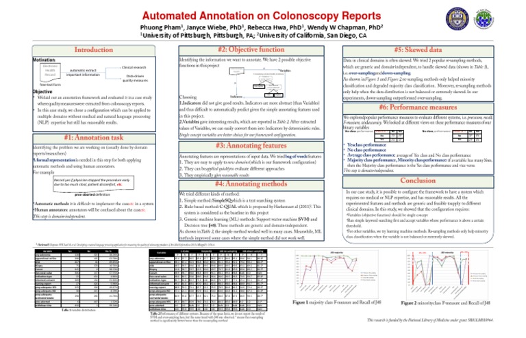 Automated Annotation On Colonoscopy Reports (Poster) | PDF