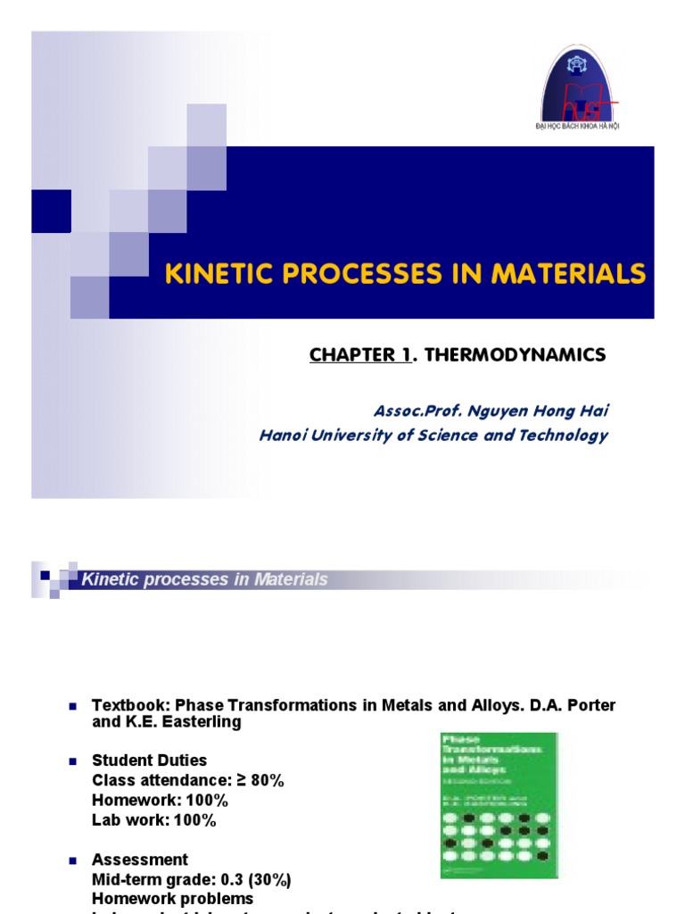 Thermodynamics and Kinetics of Phase Transformations: An Introduction ...