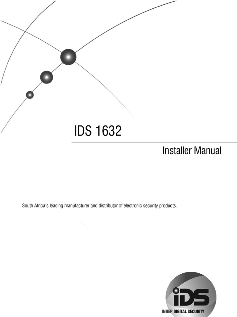 IDS 1632 Installer Manual 700-256-02K Issued September 2009 1 | PDF ...
