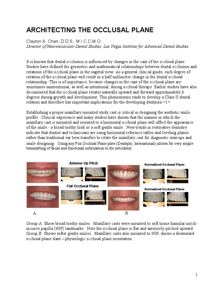 Aurum - Occlusal Plane Index Ver 2 | PDF