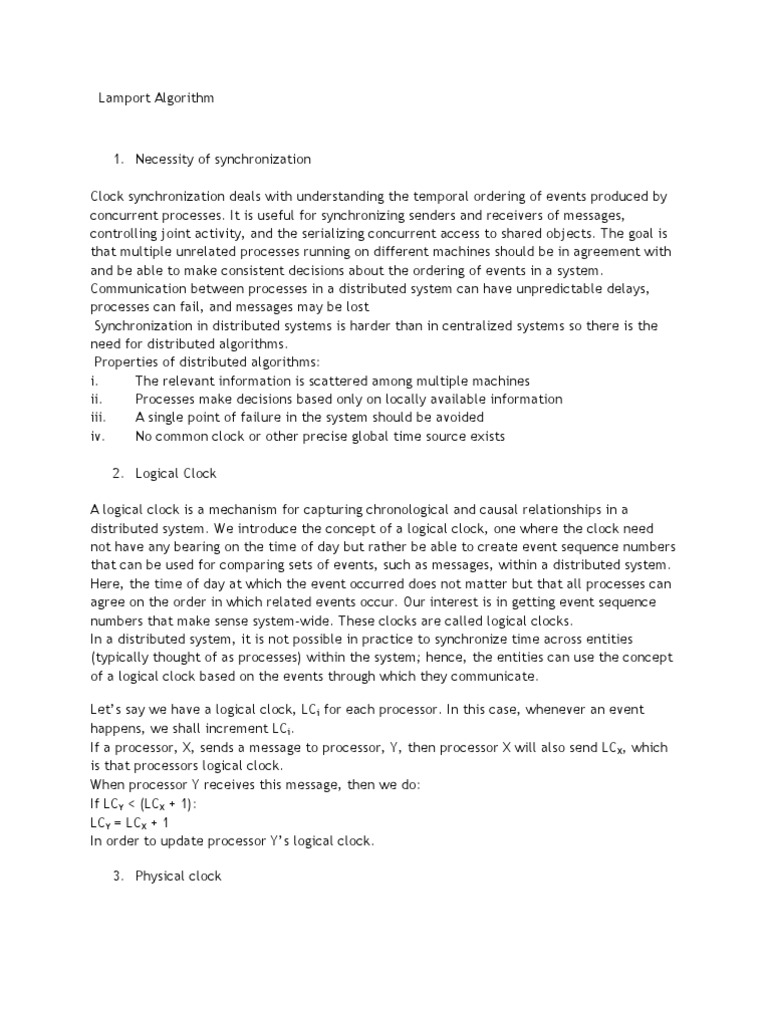 Lamport | PDF | Distributed Computing | Message Passing