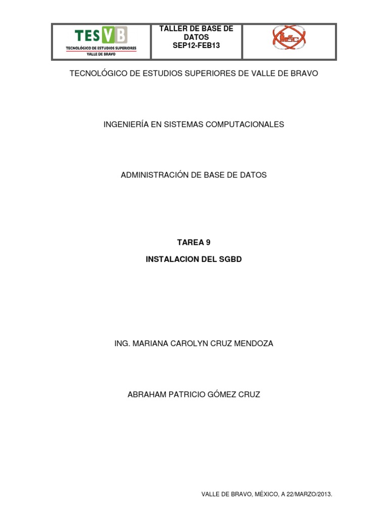 Manual de Instalación Del SGBD | PDF | Base de datos Oracle | Oracle ...