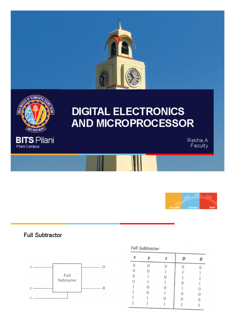 Digital Electronics and Microprocessor: BITS Pilani | PDF | Bit ...