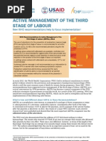 Active Management of 3RD Stage of Labor | PDF | Childbirth | Health Care