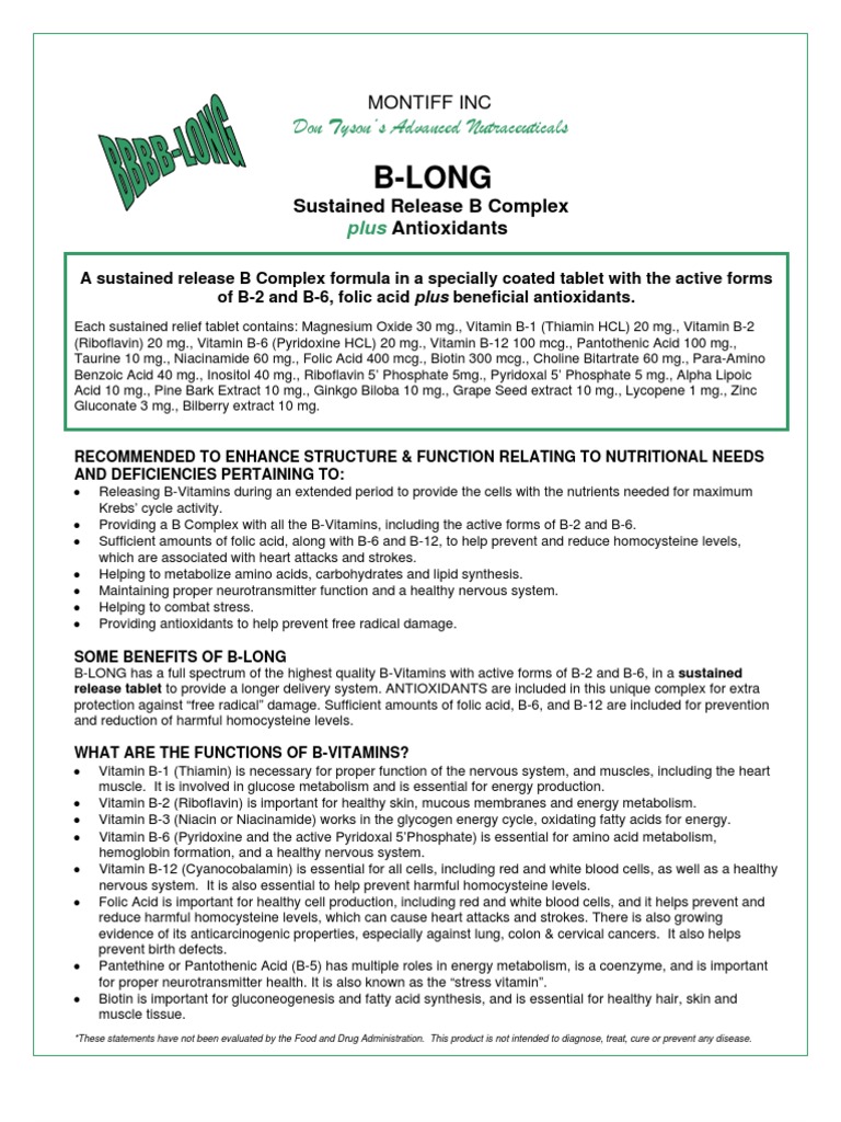 b long f | Antioxidant | Vitamin | Free 30-day Trial | Scribd