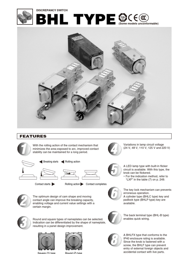 BHL Type: Discrepancy Switch | PDF | Switch | Electrical Engineering