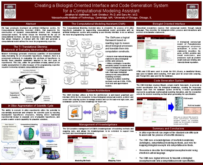 Creating A Biologist Oriented Interface And Code Generation System For A Computational Modeling