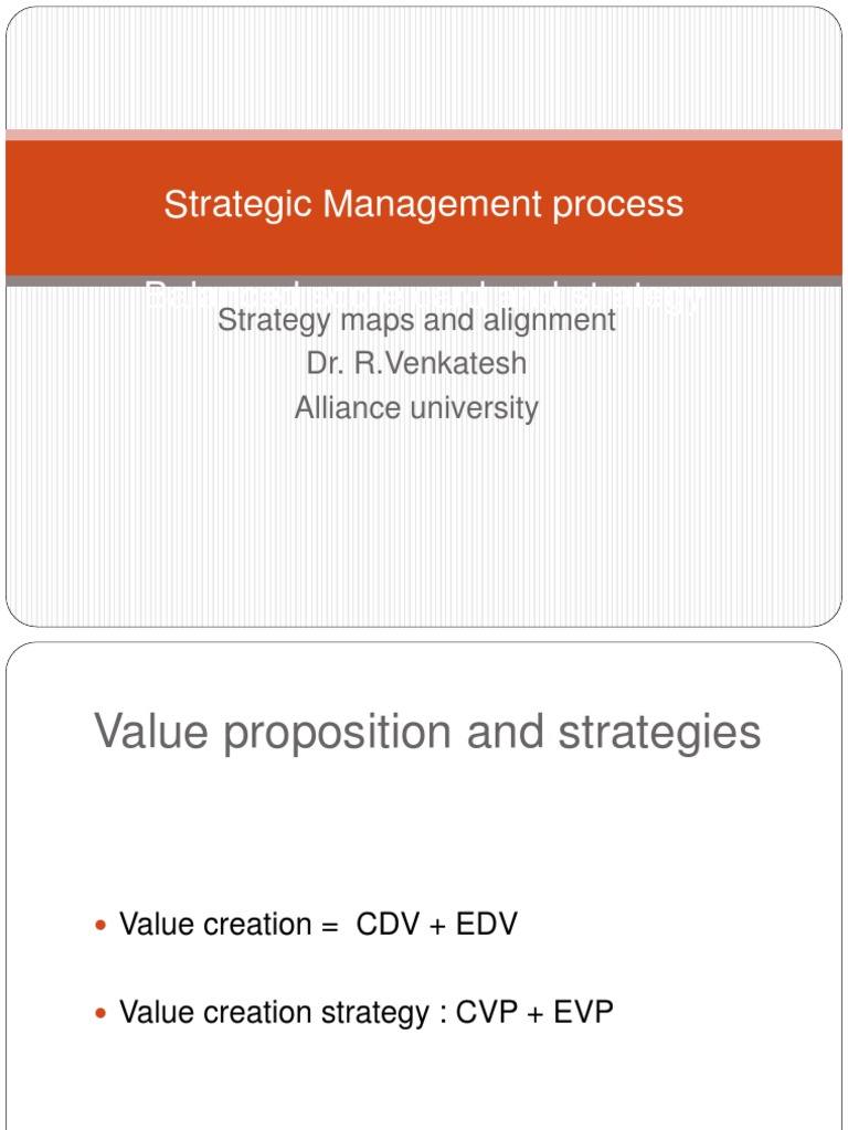 Balanced Score Card and Strategy | PDF | Lean Manufacturing | Strategic ...