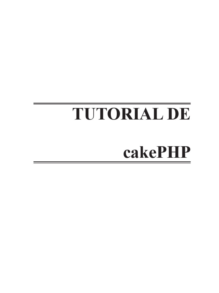 CakePHP Tutorial | PDF | Servidor HTTP Apache | SQL