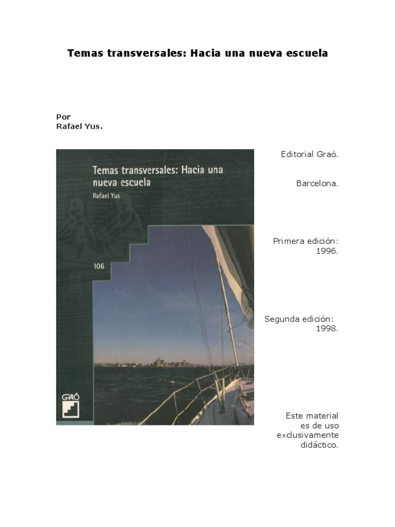 Temas Transversales en Educación | PDF | Aprendizaje | Maestros