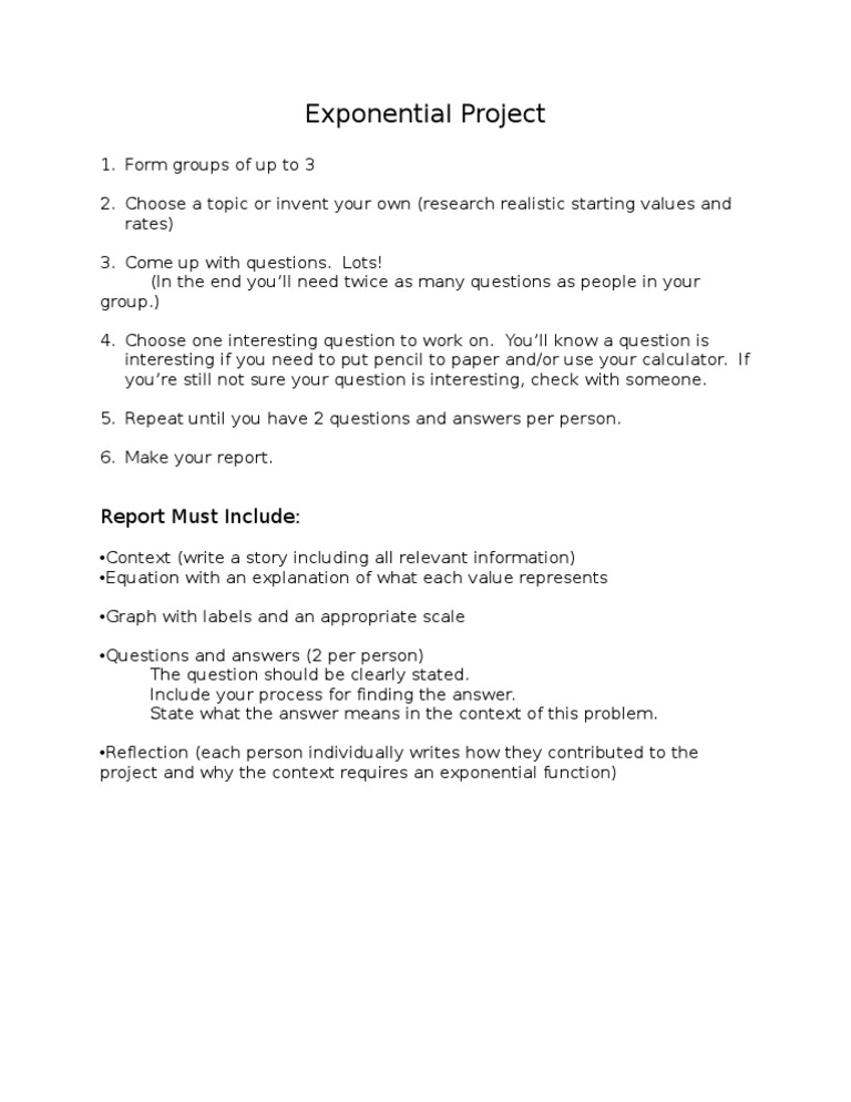 Exponential Project | PDF