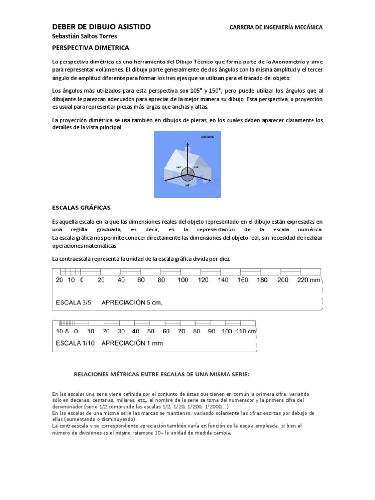 Perspectiva Dimetrica | PDF