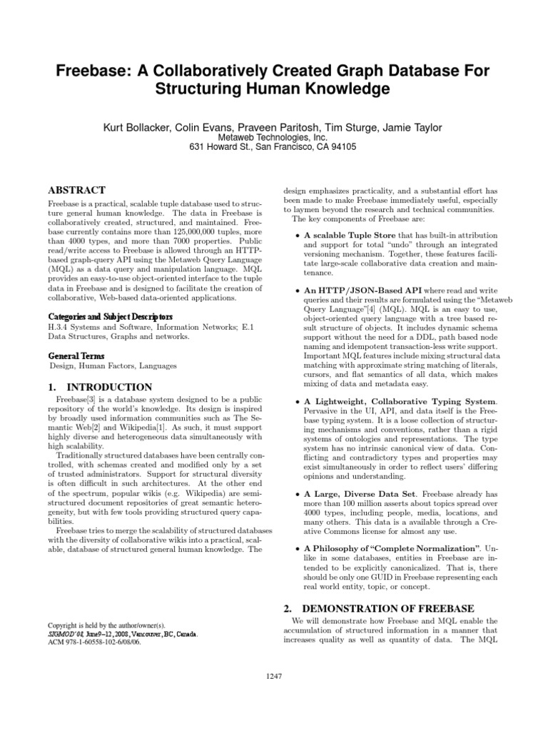 Sidmod08 Demo | PDF | Databases | Information Technology