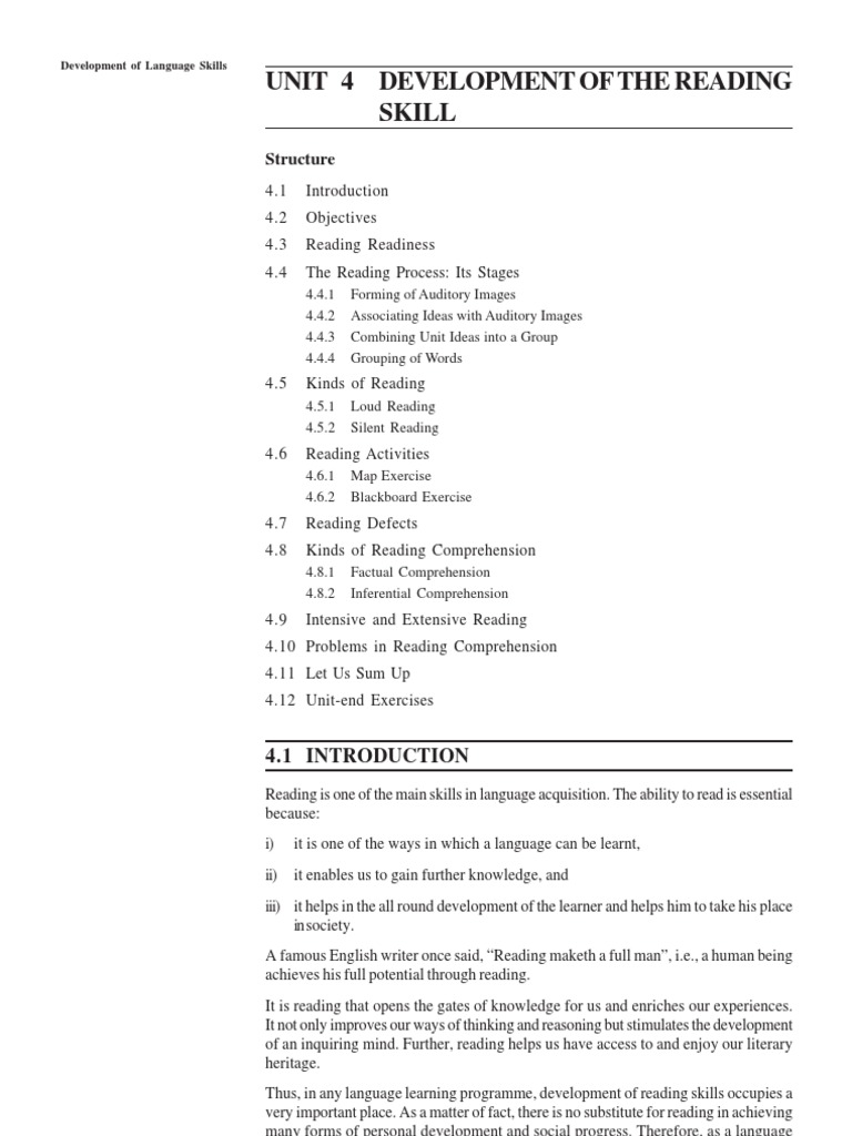 Reading Skills for Language Teachers | PDF | Reading (Process ...