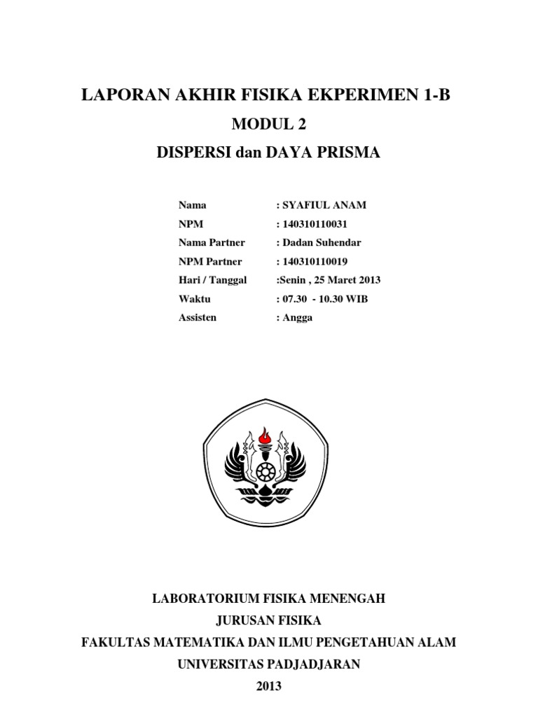 Dispersi & Daya Prisma Anam | PDF | Teknologi & Rekayasa