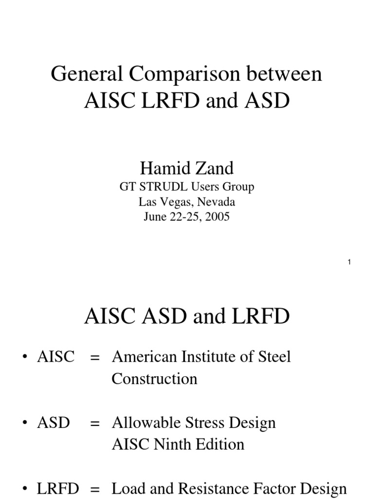 General Comparison Between AISC LRFD and ASD | PDF | Buckling ...