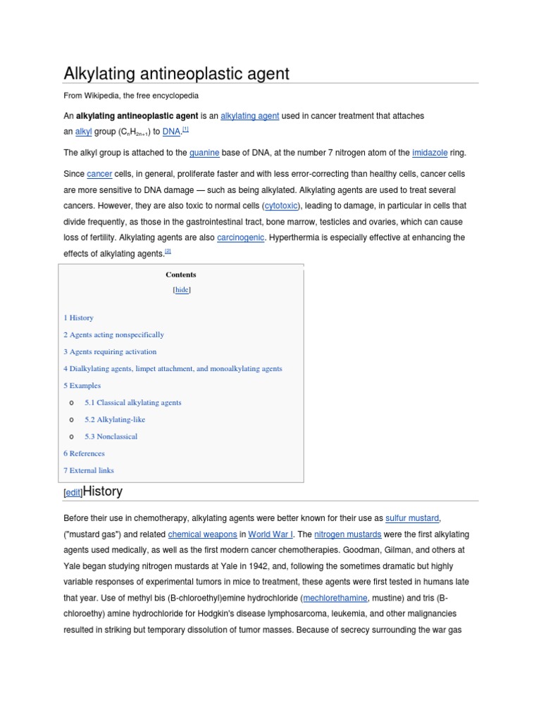 Alkylating Agents in Cancer Therapy | PDF | Cancer Treatments ...