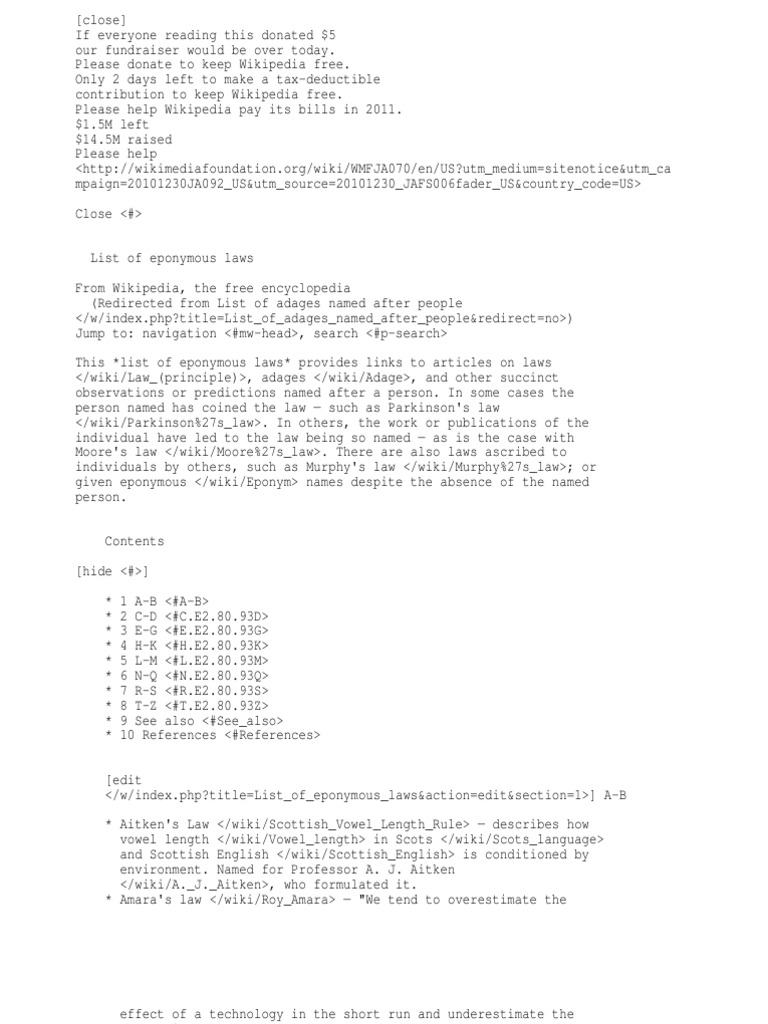 List of Adages Named After People | PDF | Diffusion | Force