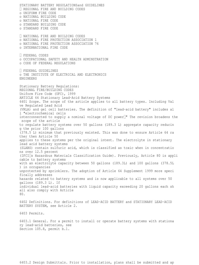 Battery Room | PDF | Battery (Electricity) | Ventilation (Architecture)