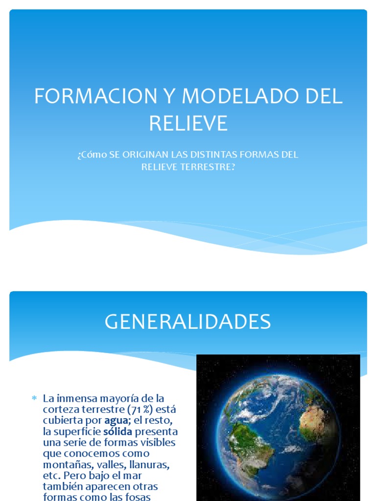 Tema 04 Formacion y Modelado Del Relieve | PDF | Terreno | Manto (geología)