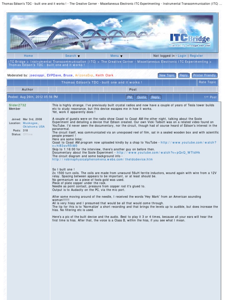 Thomas Edison's TDC - Built One and It Works | PDF | Inductor | Electricity