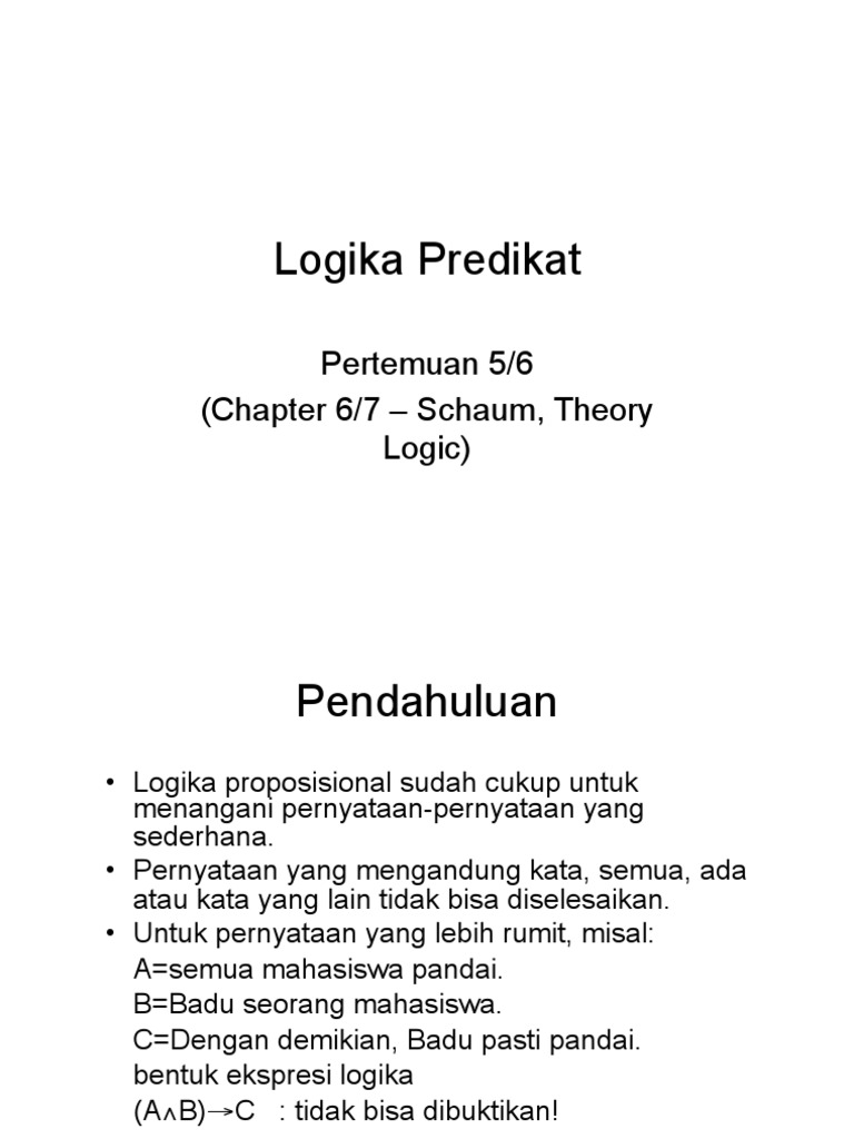 Logika Predikat | PDF
