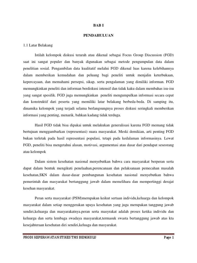 FGD | PDF | Pengembangan Diri