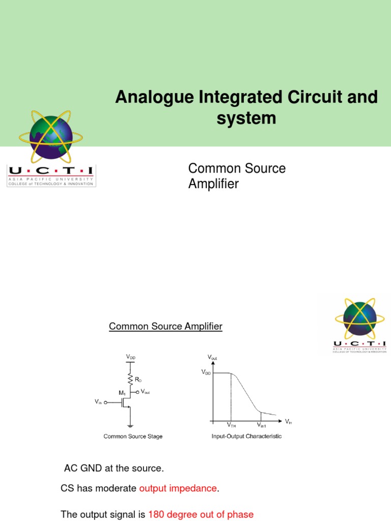 Analogue Integrated Circuit and System: Common Source Amplifier | PDF | Field Effect Transistor ...