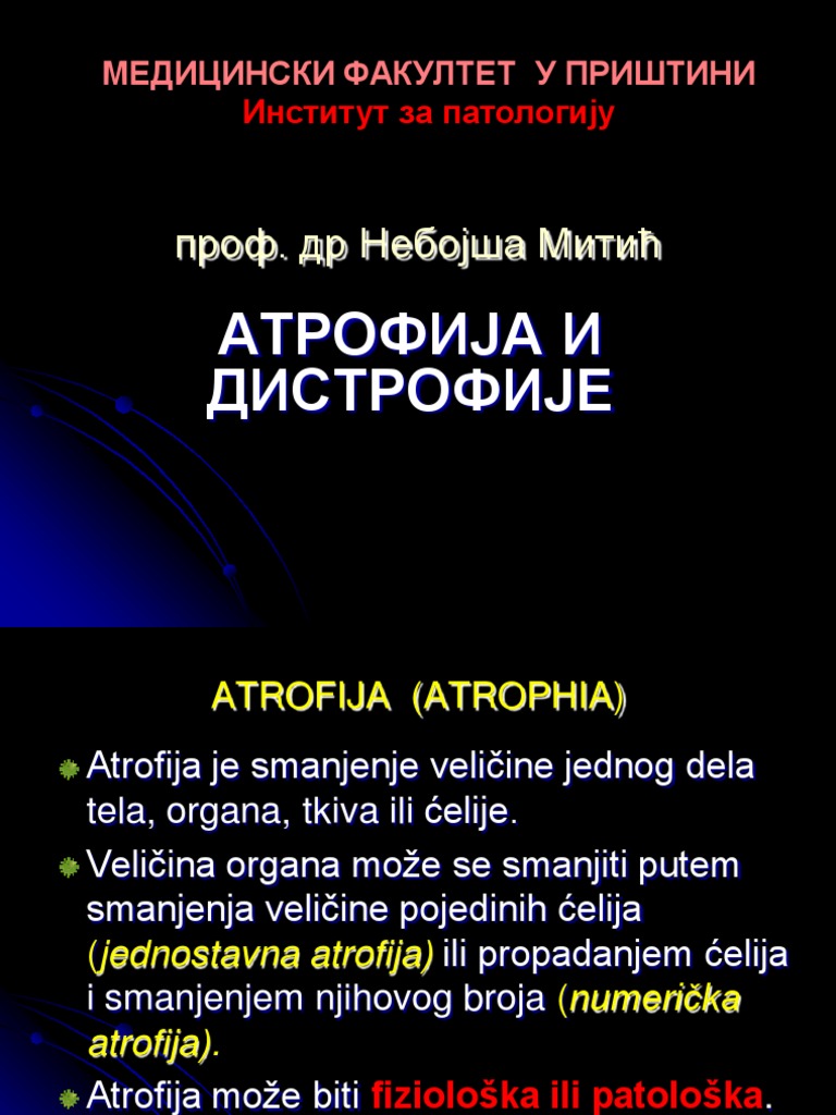 Atrofija I Distrofije | PDF