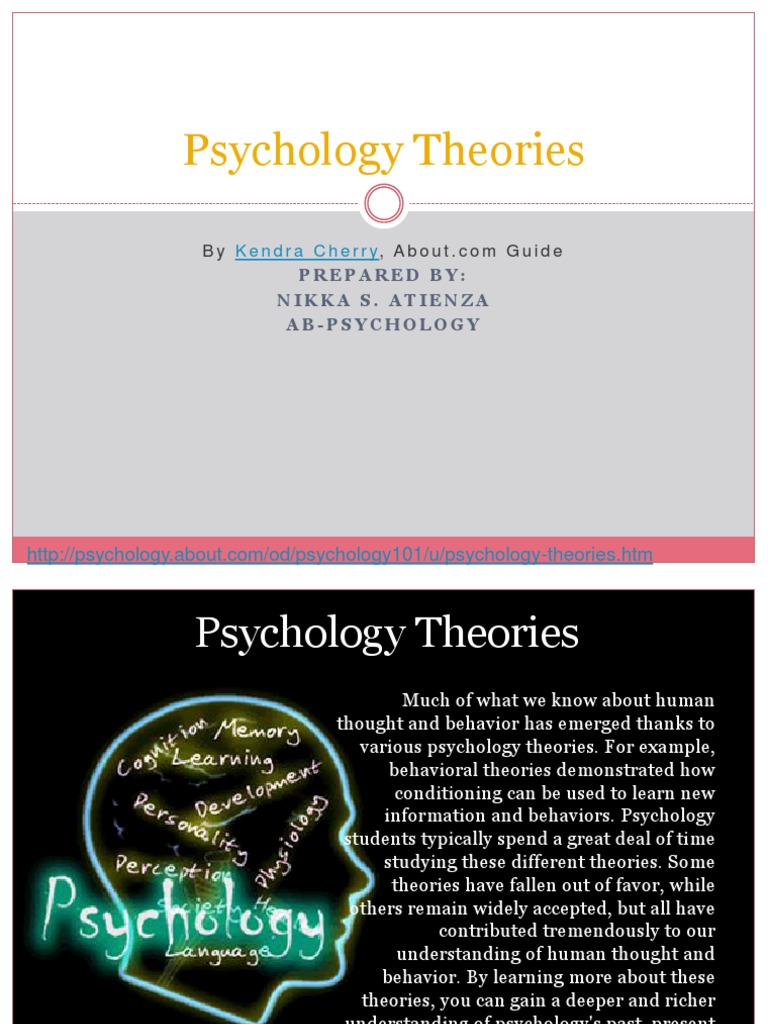 Psychology Theories | PDF | Behaviorism | Self Actualization